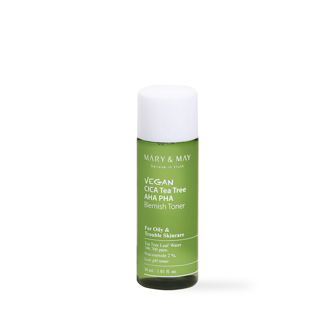 [Mary&May] Vegan CICA Tea Tree AHA PHA Blemish Toner - 30ml [Miniature ...